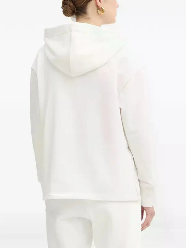 Luisa Spagnoli Drawstring Embroidered Hoodie