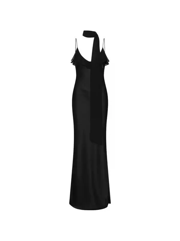 ROTATE BY BIRGER CHRISTENSEN V-neck Slip Dress - Black