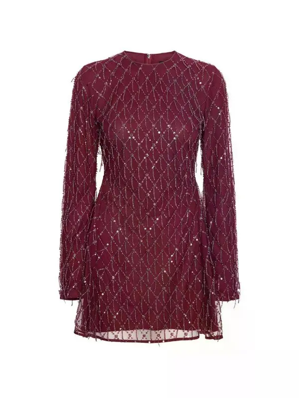 ROTATE BY BIRGER CHRISTENSEN Sequin Embellished Mini Dress - Red