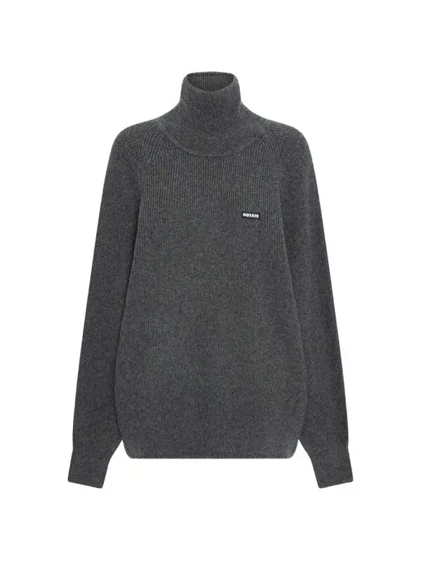 ROTATE BY BIRGER CHRISTENSEN Knit Highneck Sweater - Grey