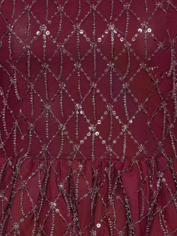 ROTATE BY BIRGER CHRISTENSEN Sequins Bubble Top Dark