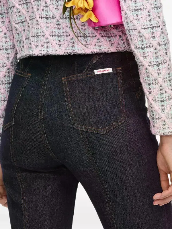 SELF-PORTRAIT High-waisted Jeans