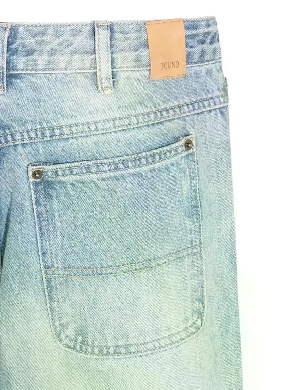 FOUND Hand Art Graphic-print Panelled Jeans