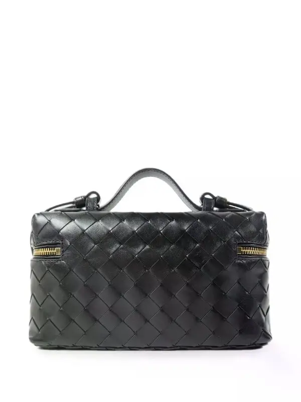 Bottega Veneta Intrecciato Leather Vanity Case - Black
