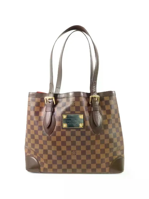 LOUIS VUITTON Damier Ebene Hampstead Tote Bag - Brown