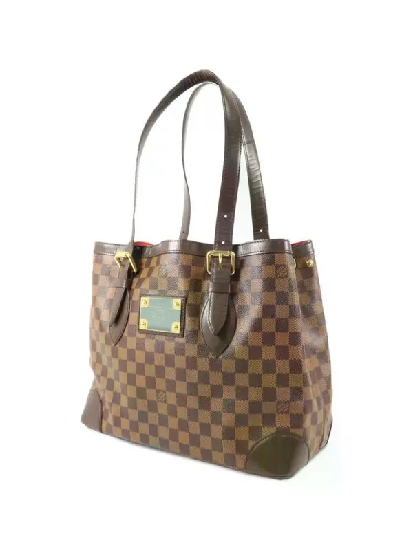 LOUIS VUITTON Damier Ebene Hampstead Tote Bag - Brown