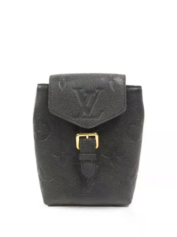LOUIS VUITTON Monogram Empreinte Leather Backpack - Black