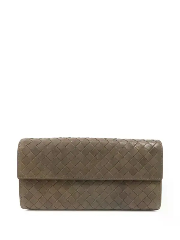 Bottega Veneta Intrecciato Long Wallet - Grey