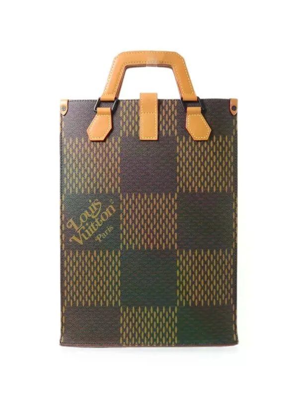 LOUIS VUITTON X Nigo Mini Monogram Giant Damier 2way Tote Bag - Brown