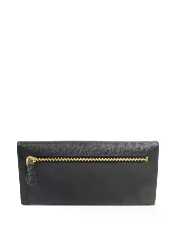 Prada Logo-plaque Wallet - Black