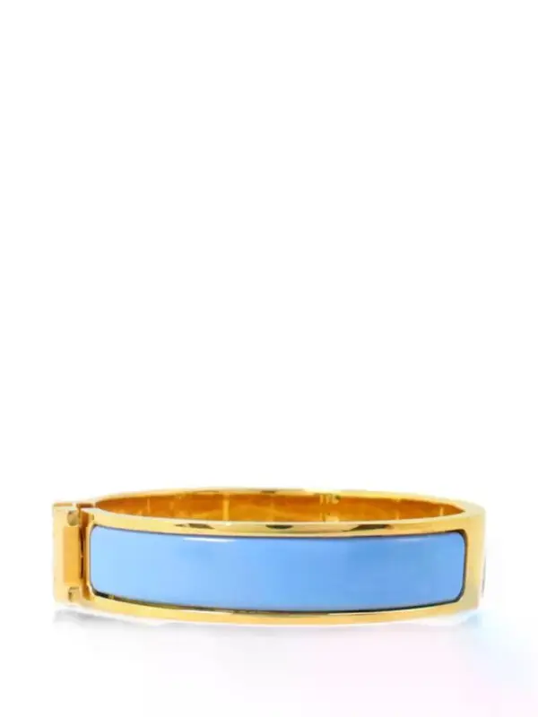 Hermès Clic H Enamel Bangle Bracelet - Gold