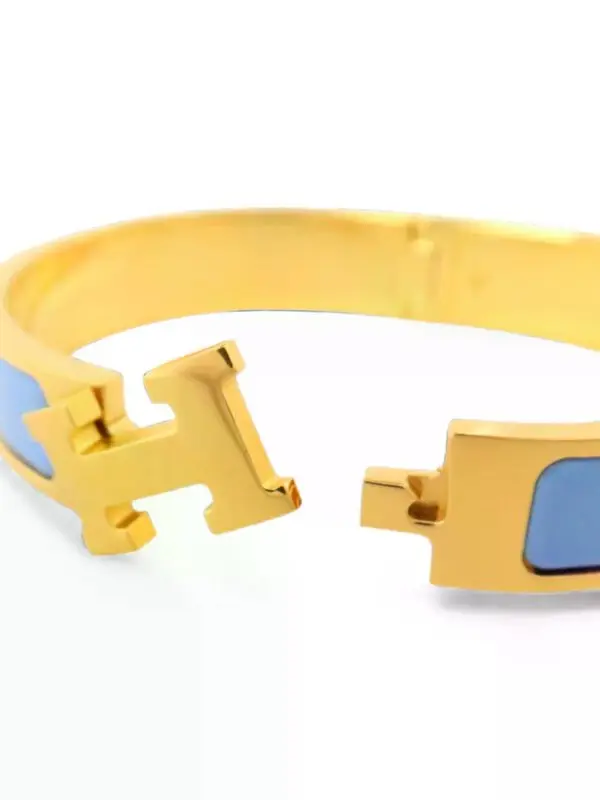 Hermès Clic H Enamel Bangle Bracelet