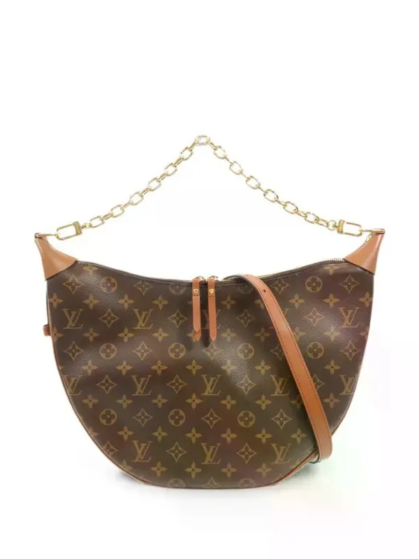 LOUIS VUITTON Monogram Crescent-shape Hobo Shoulder Bag - Brown