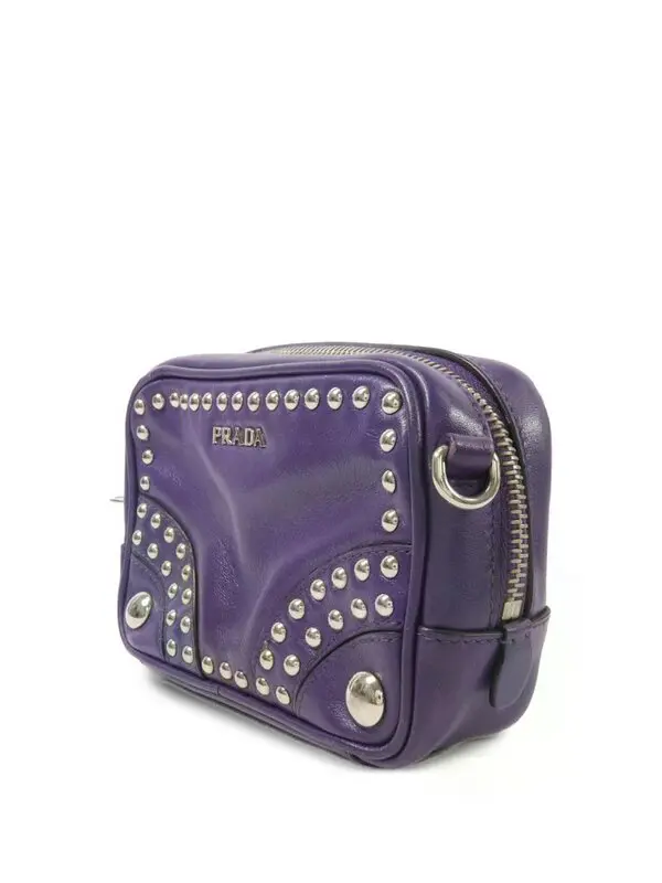 Prada Studded Leather Shoulder Bag