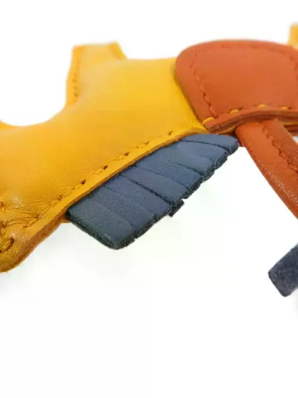 Hermès Pm Rodeo Horse Charm In Lambskin - Yellow