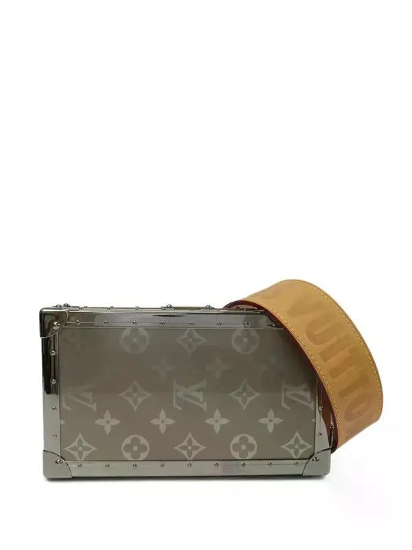 LOUIS VUITTON 2018 Monogram Titanium Trunk Wallet Shoulder Bag