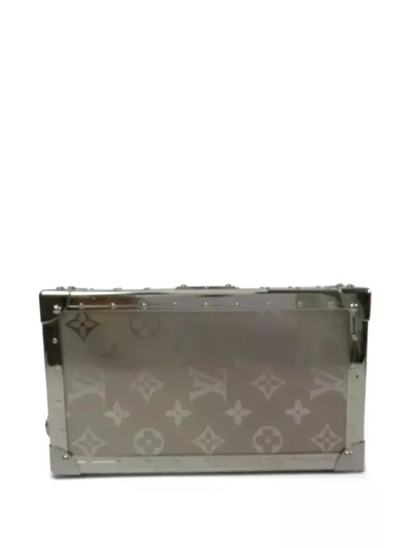 LOUIS VUITTON 2018 Monogram Titanium Trunk Wallet Shoulder Bag