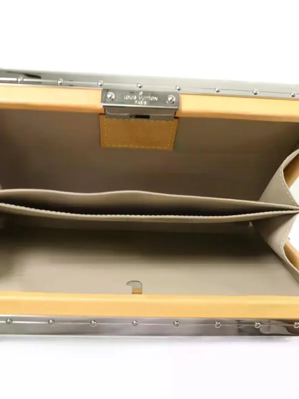LOUIS VUITTON 2018 Monogram Titanium Trunk Wallet Shoulder Bag