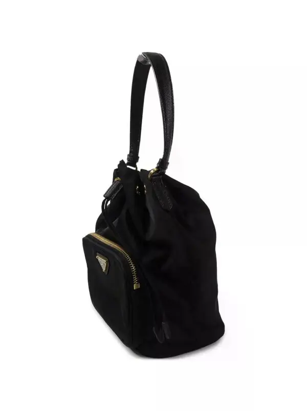 Prada Duet Re-nylon Bucket Bag - Black