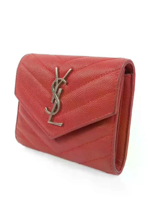 Saint Laurent Cassandre Quilted Tri-fold Wallet