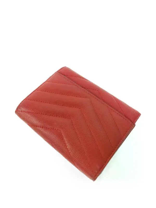 Saint Laurent Cassandre Quilted Tri-fold Wallet