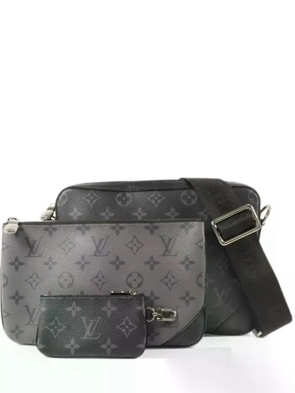 LOUIS VUITTON Monogram Eclipse Trio Messenger Bag - Black
