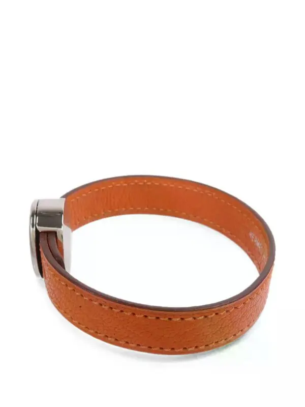 Hermès Looping Calf Leather Bracelet - Silver