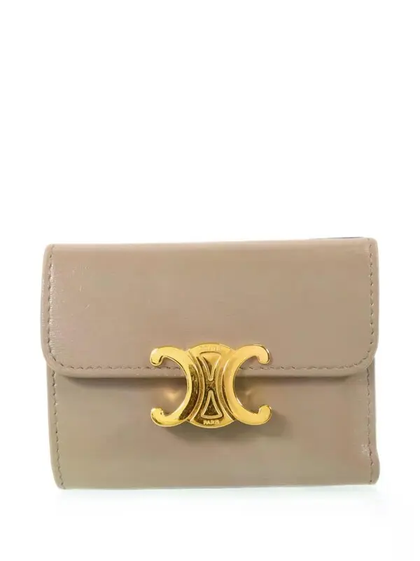 Celine 2023 Triomphe Compact Wallet - Neutrals