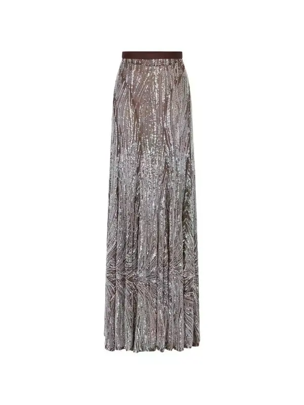 Rabanne Sequin-embellished Embroidered Maxi Skirt