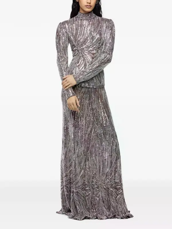 Rabanne Sequin-embellished Embroidered Maxi Skirt
