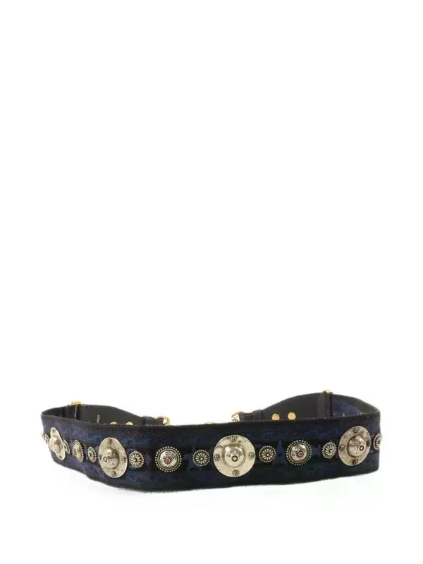 Dior Studded Canvas Shoulder Strap - Blue
