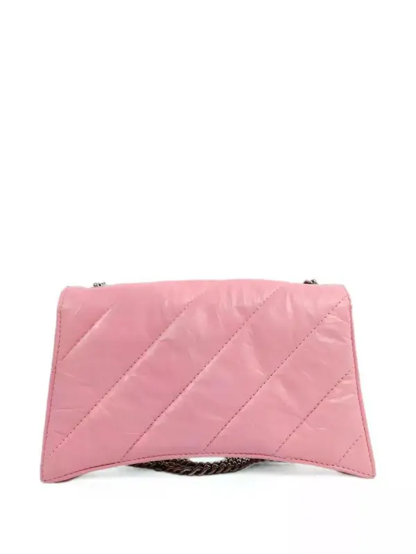 Balenciaga Crush Quilted Shoulder Bag - Pink