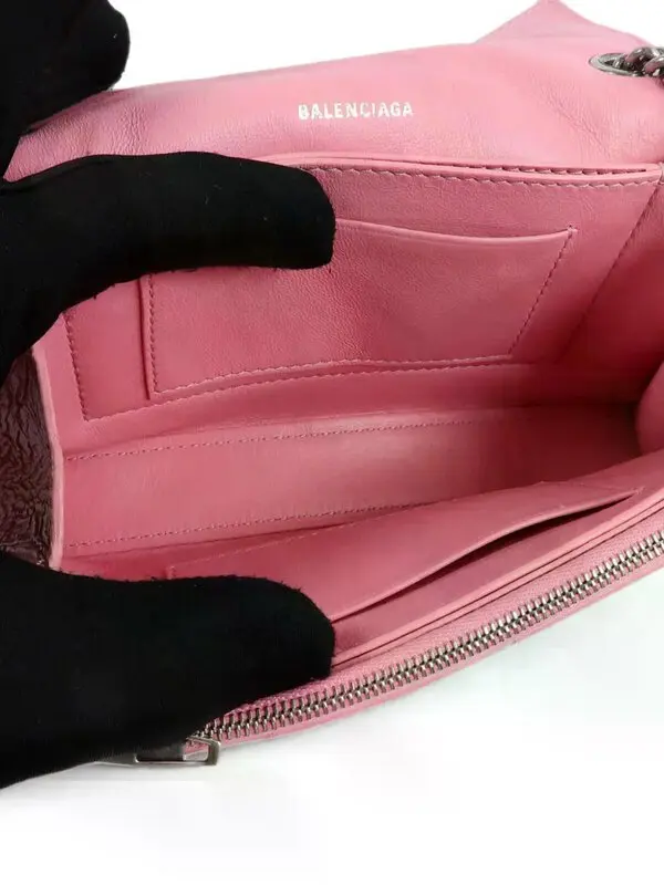 Balenciaga Crush Quilted Shoulder Bag - Pink