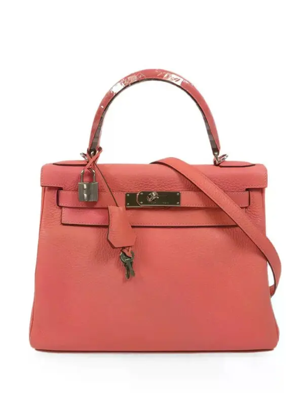 Hermès 28 Kelly Leather Tote Bag - Pink
