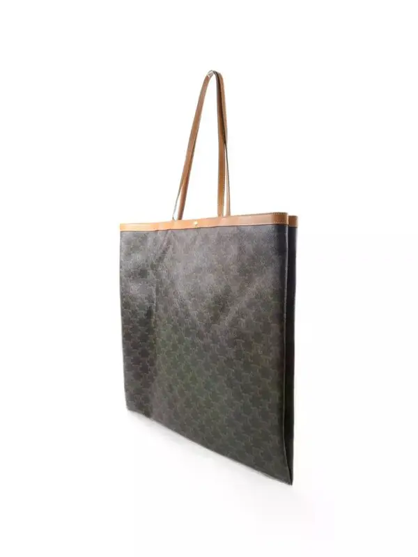 Celine Large Macadam-pattern Shoulder Bag - Brown