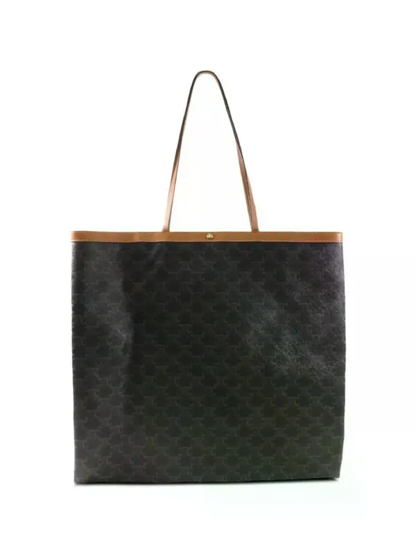 Celine Large Macadam Patterned Shoulder Bag - Brown