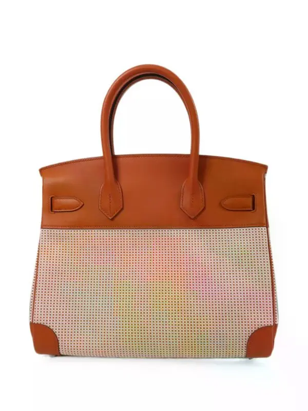 Hermès 2021 30 Birkin Padlock-detail Tote Bag - Orange