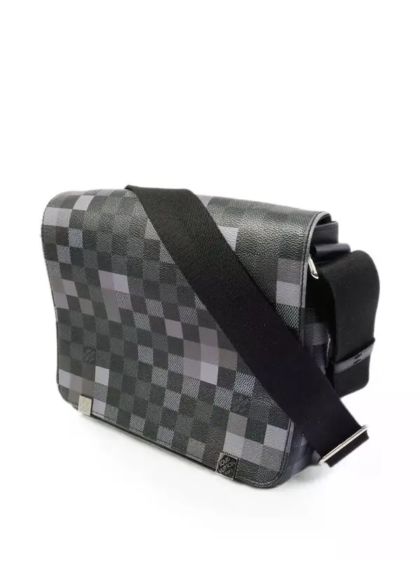 LOUIS VUITTON Pm Damier Graphite Pixel District Shoulder Bag