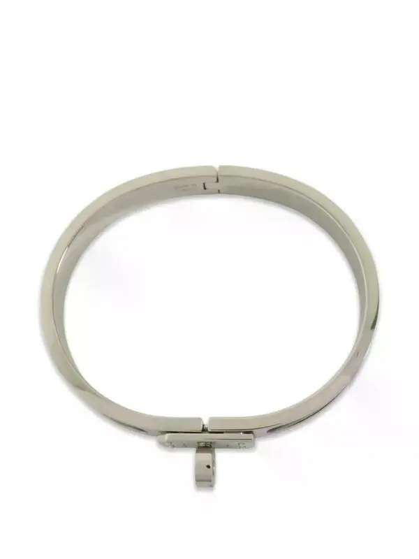 Hermès Tone Enamel Inlay Bangle Bracelet
