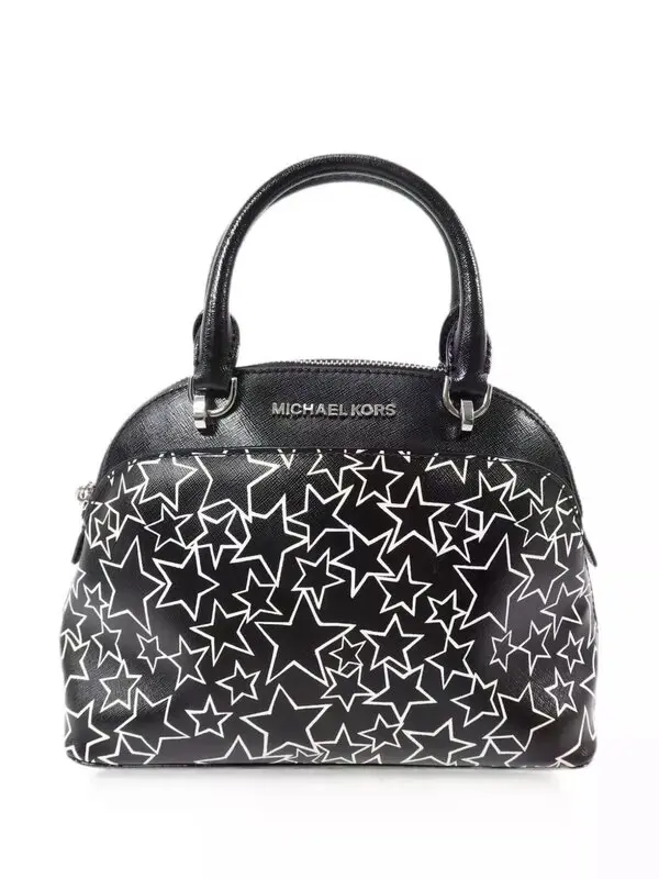 Michael Kors Small Emmy Dome Satchel Star-print Tote Bag - Black