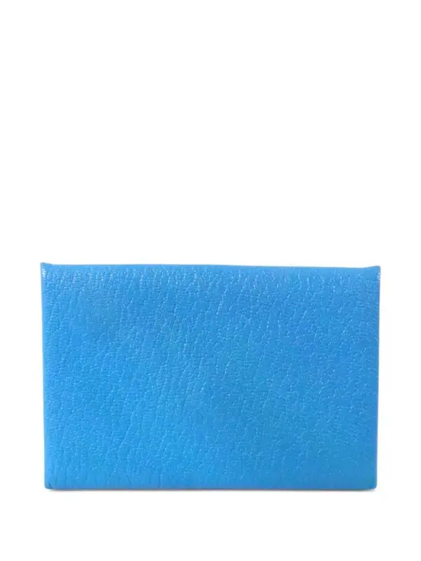 Hermès Calvi Card Holder - Blue