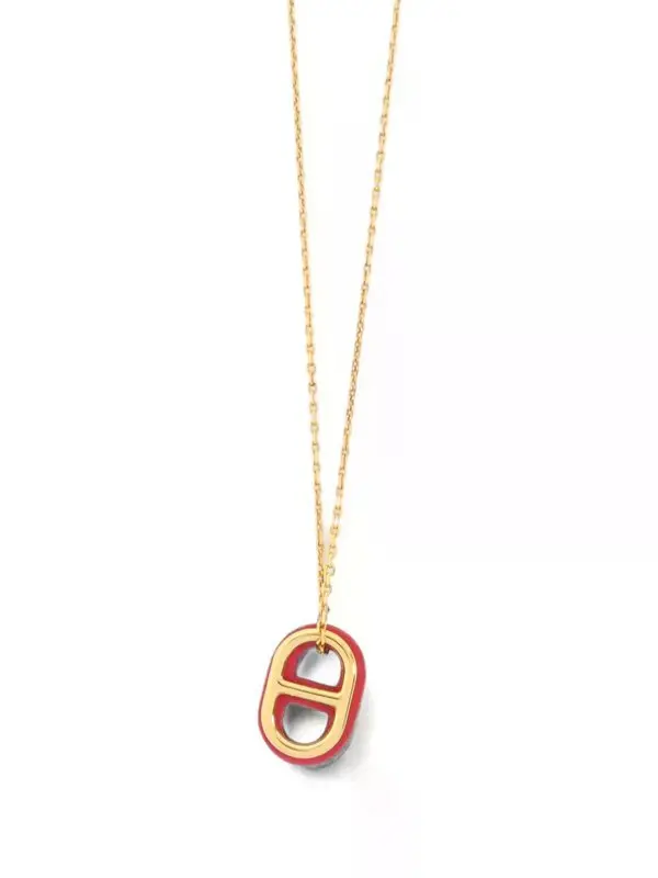 Hermès O'maillon Leather Pendant Necklace
