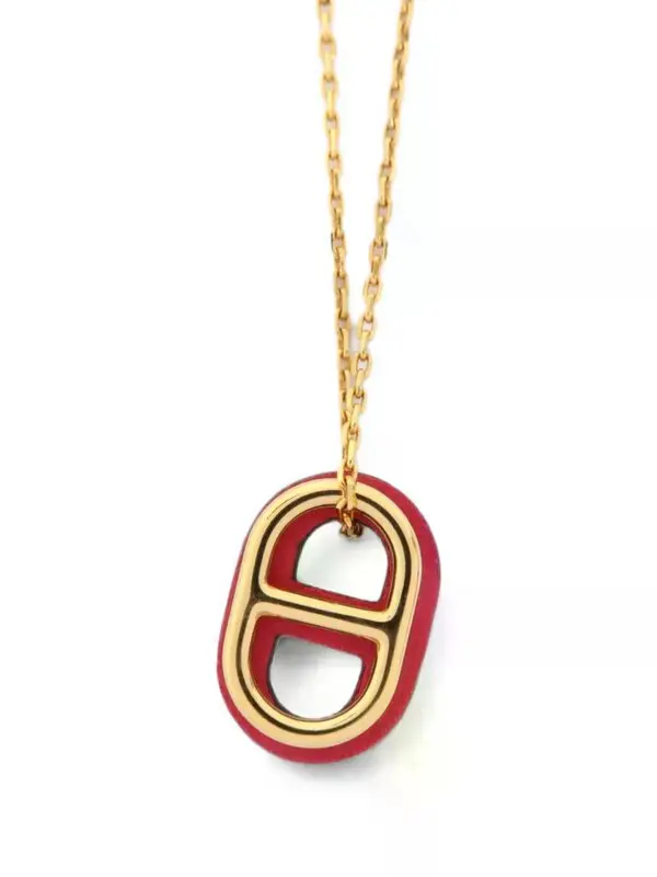 Hermès O'maillon Leather Pendant Necklace
