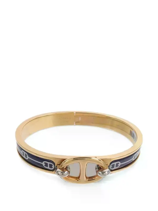 Hermès Mini Clic Chaine D'ancre Enamel Bracelet - Gold