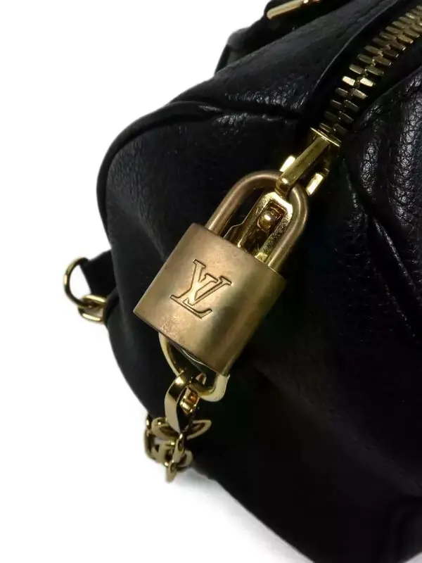 LOUIS VUITTON Monogram Empreinte Speedy Bandouliere Tote Bag - Black