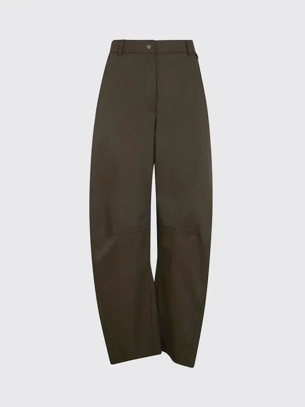 Herno High-waisted Wide-leg Trousers With Belt Loops In Twill