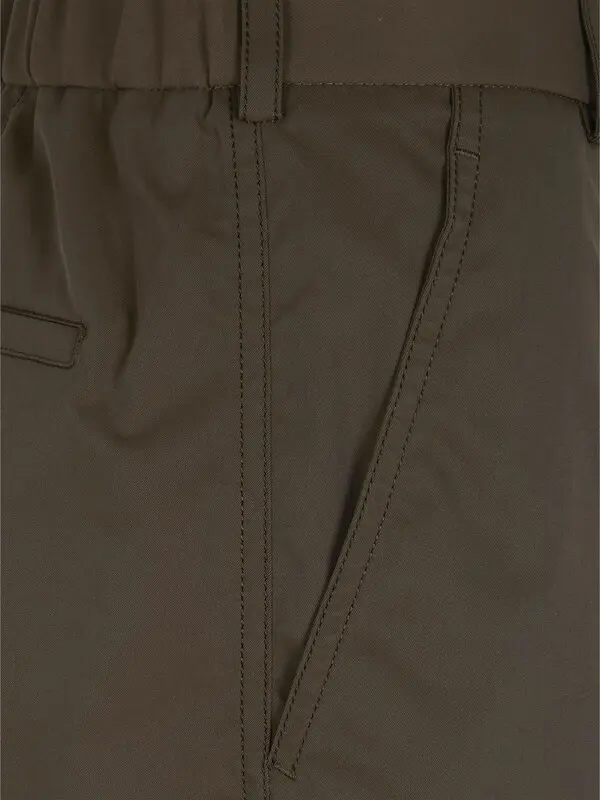 Herno High-waisted Wide-leg Trousers With Belt Loops In Twill
