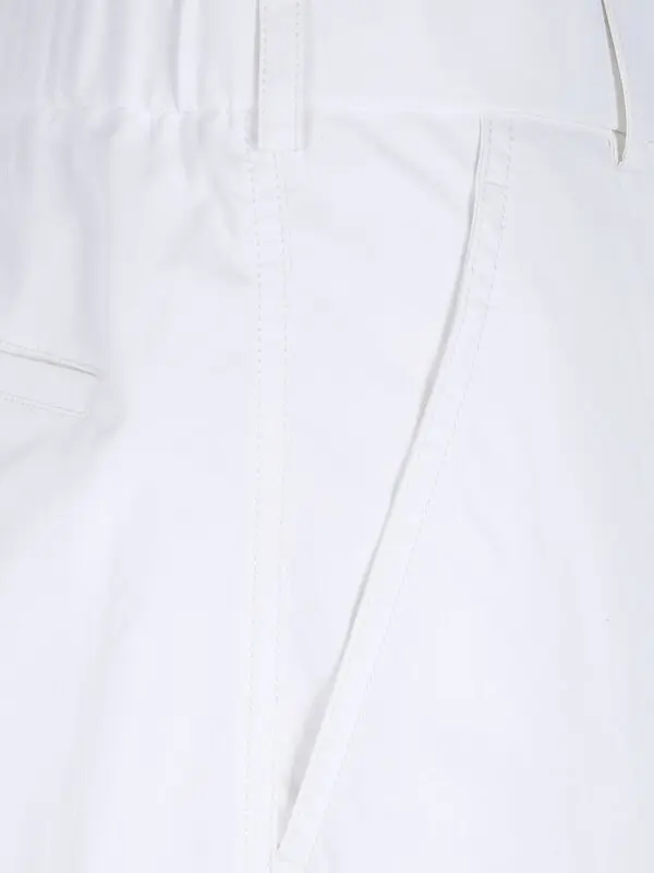 Herno High-waisted Wide-leg Trousers With Belt Loops In Twill