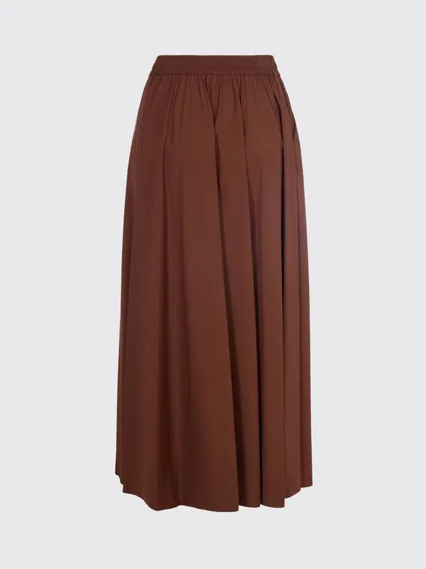 Herno A-line Midi Skirt With High Elasticated Waist - Leather