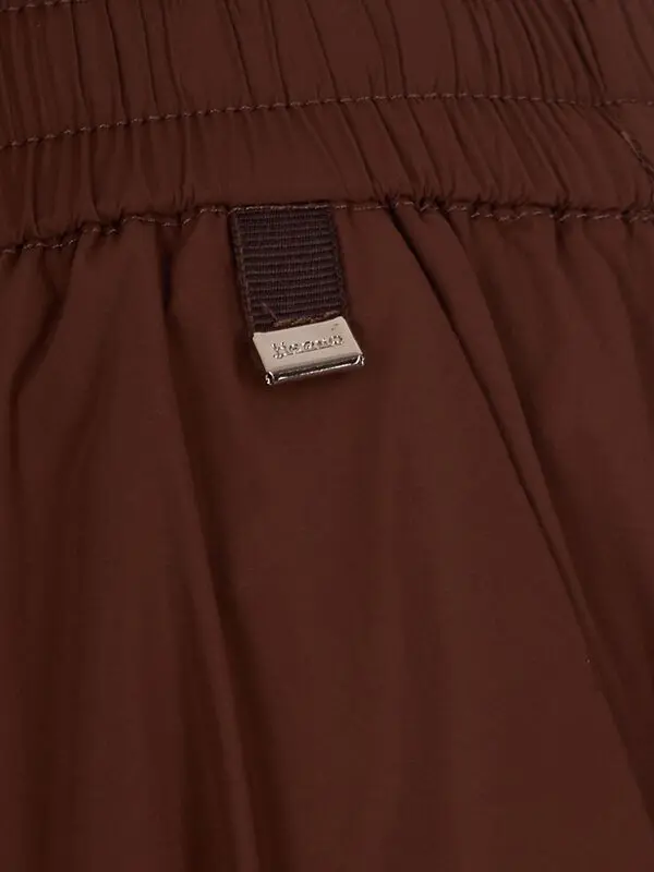 Herno A-line Midi Skirt With High Elasticated Waist - Leather